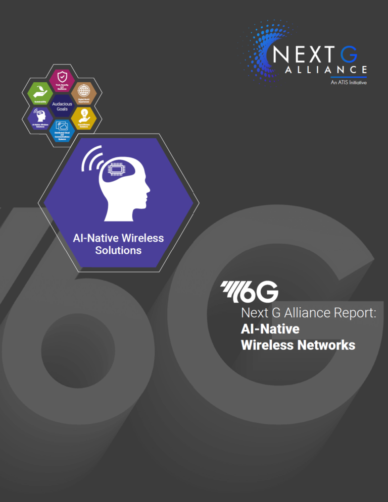 AI-Native Wireless Networks – Next G Alliance